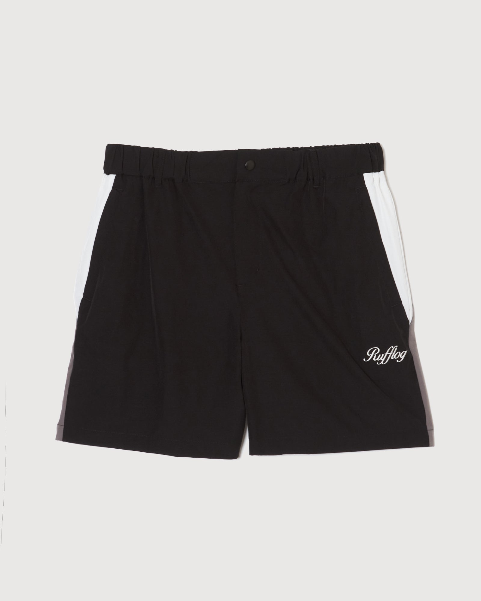 MULTI COLOR NYLON TRACK SHORTS BLACK – RUFFLOG