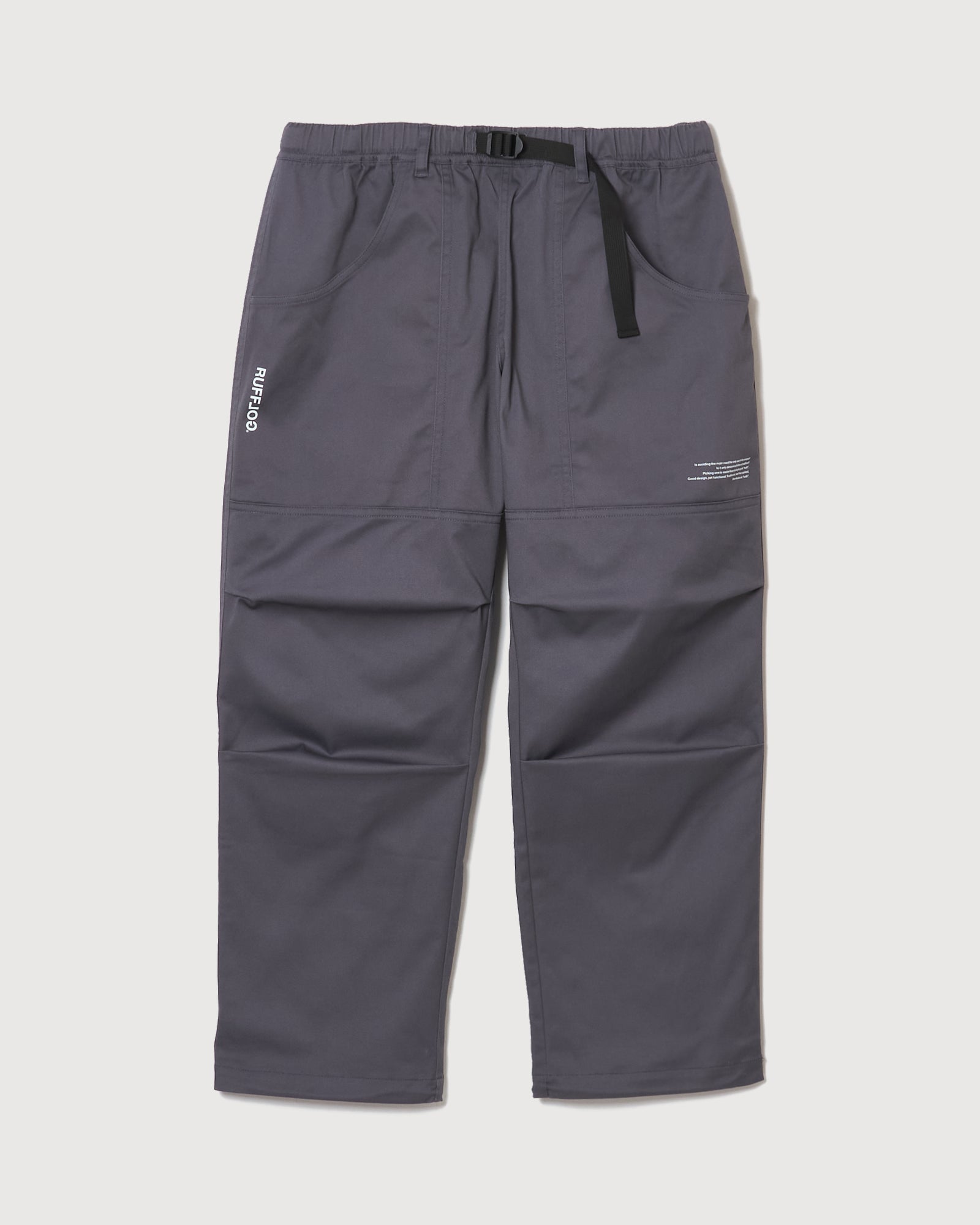 WAIST BELT LONG PANTS GRAY – RUFFLOG